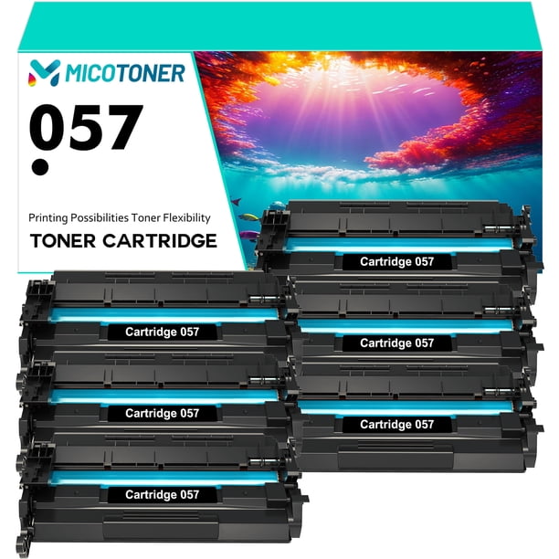 057 057H CRG057 6-Pack Compatible Toner Cartridge with Chip for Canon ...