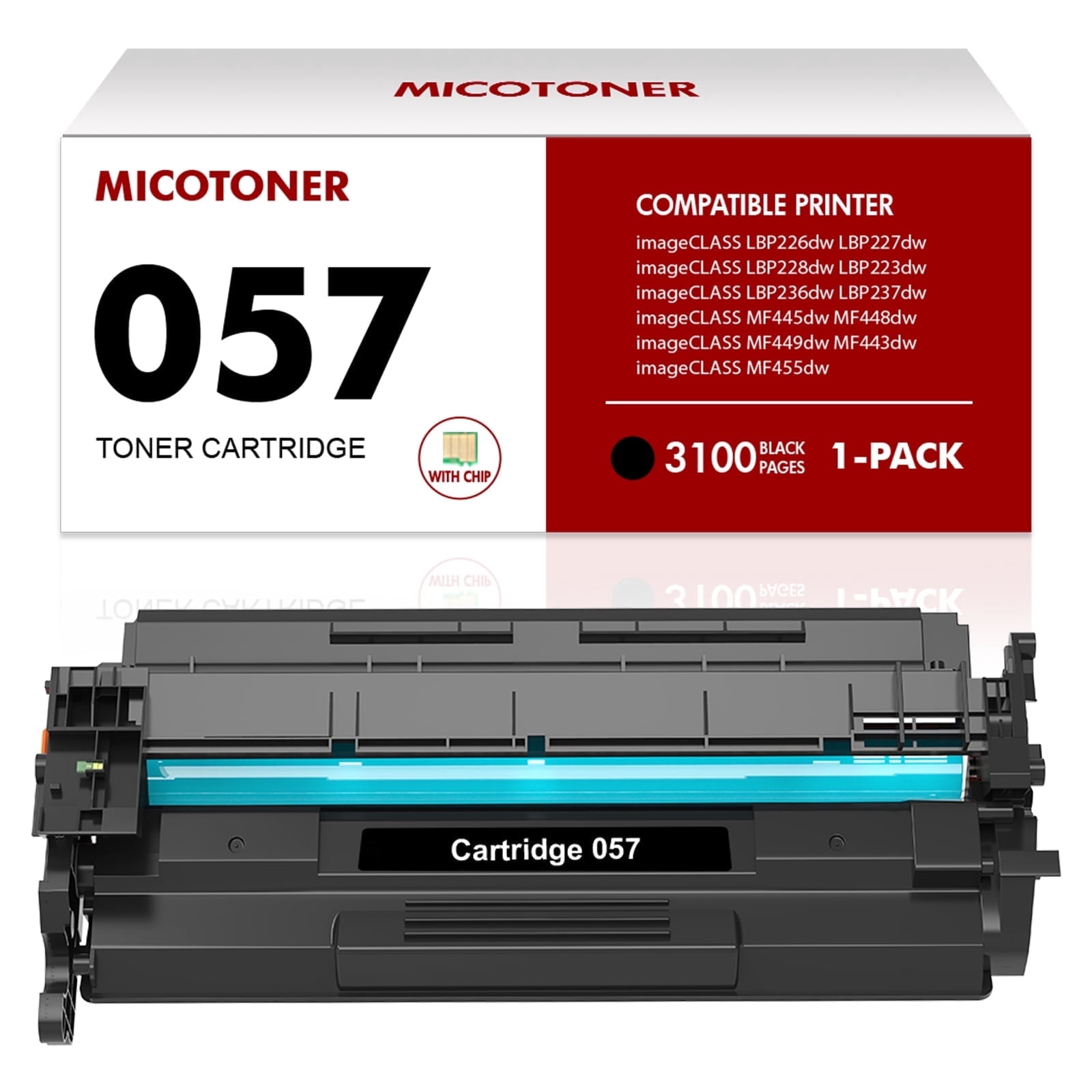MICOTONER Toner Cartridge Compatible for Canon 057 CRG-057 Black 3100 ...