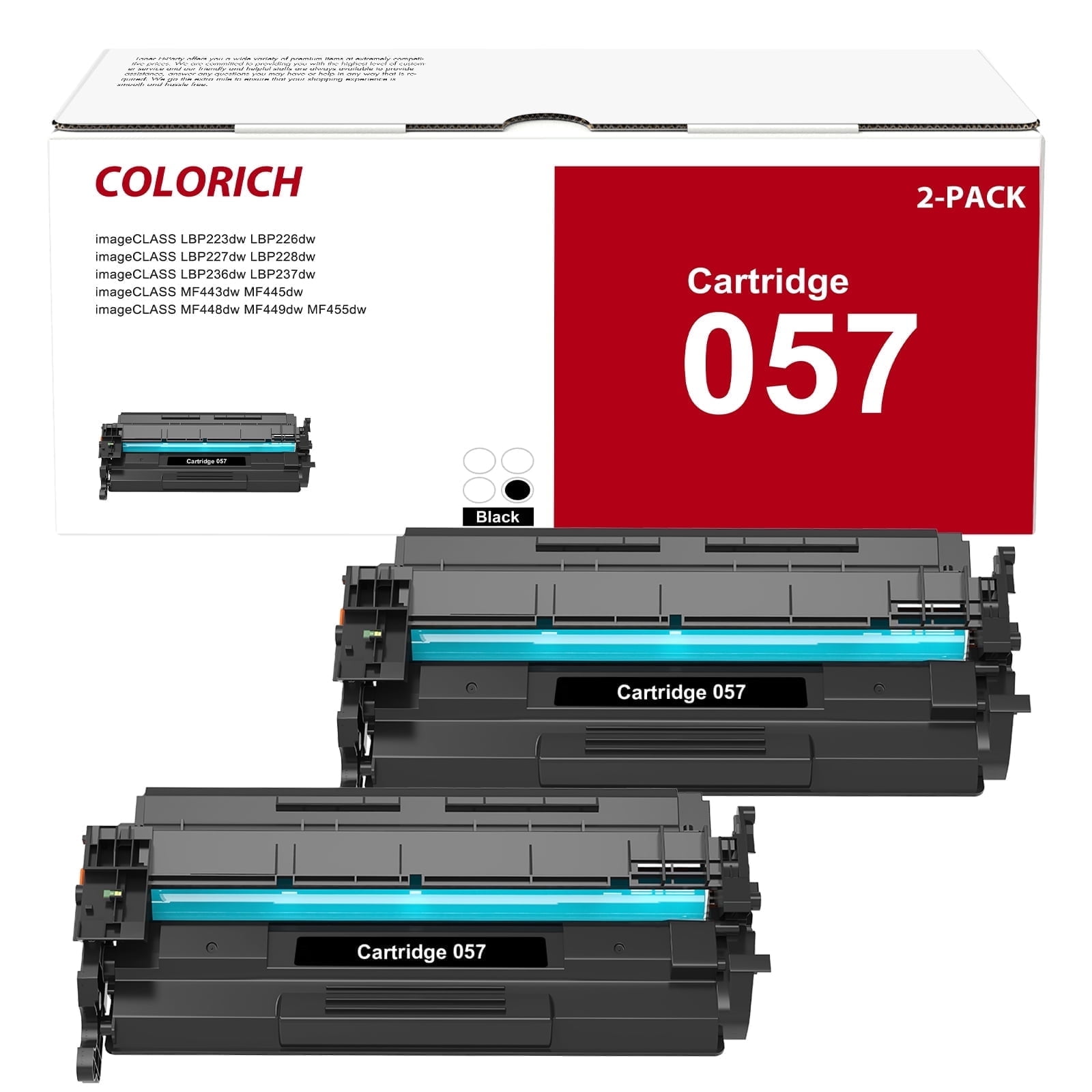 057 057H Toner Cartridge High Yield with Chip Compatible for Canon 057 ...