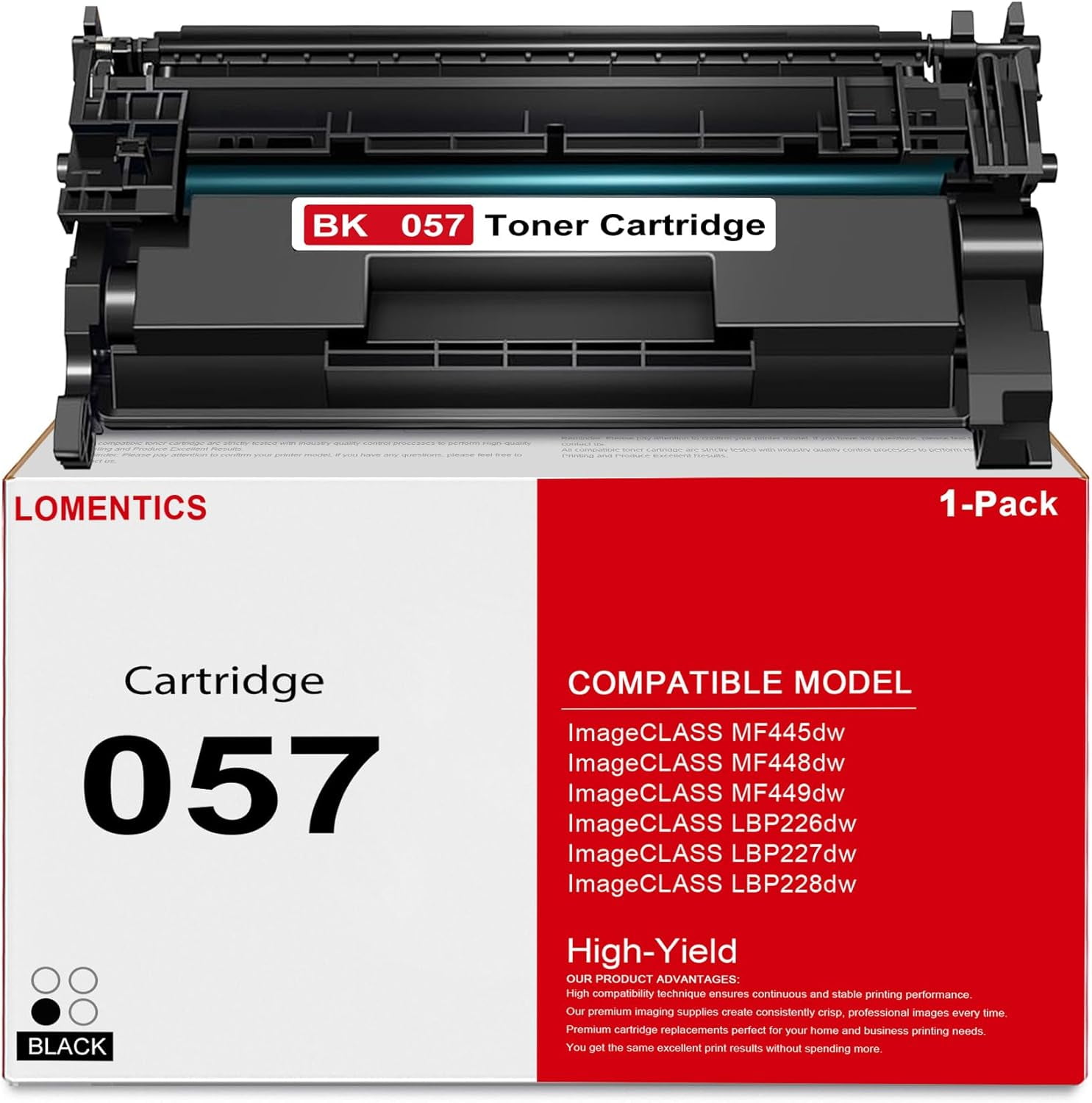 057 High-Yield Black Toner Cartridge(3009C001) 1-Pack Replacement for ...