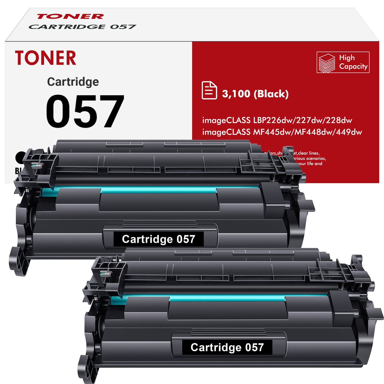 Free Shipping! 057 Toner Cartridge Compatible for Canon 057 057H Toner ...