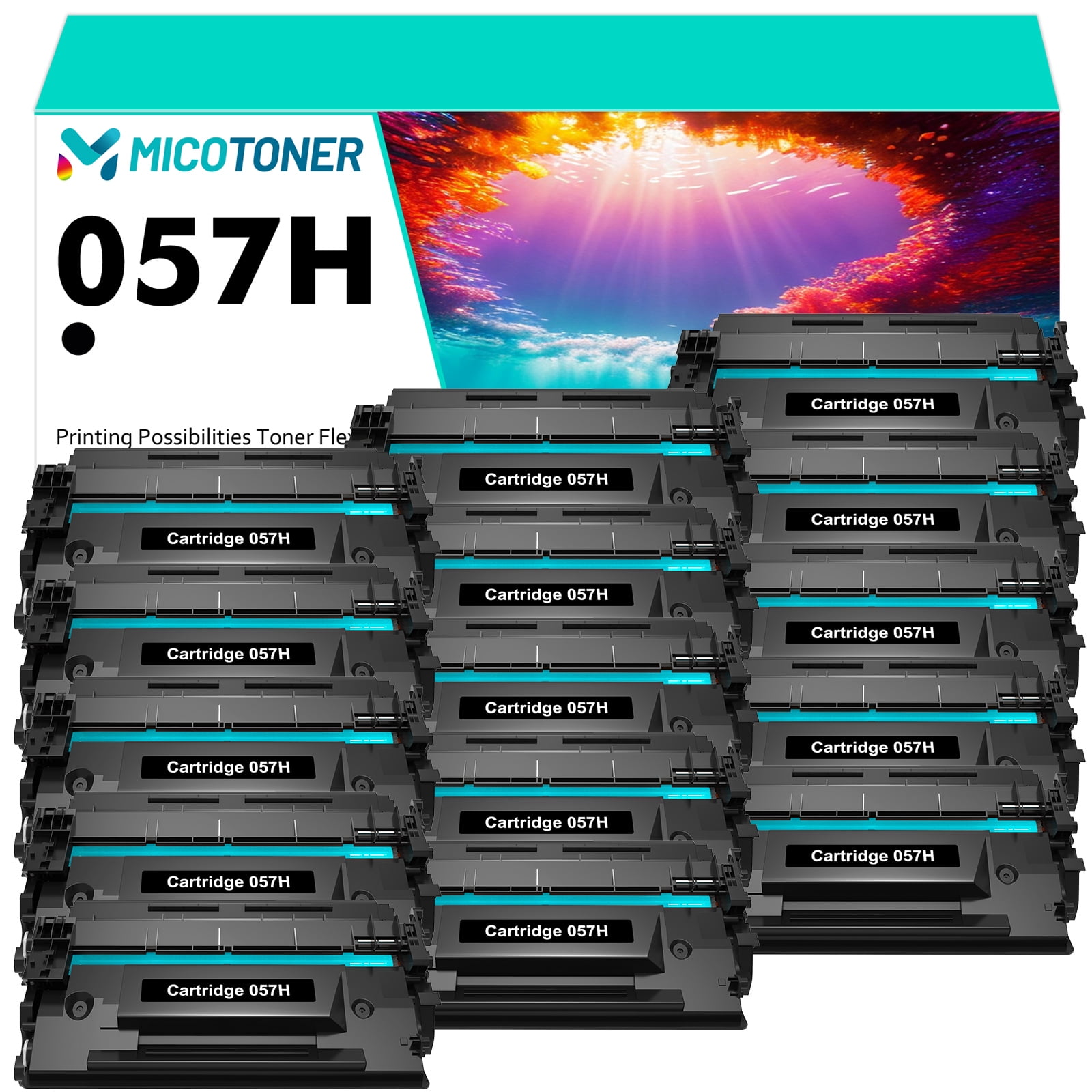 057H 057 15-Pack Compatible Toner Cartridge with Chip for Canon 057H ...