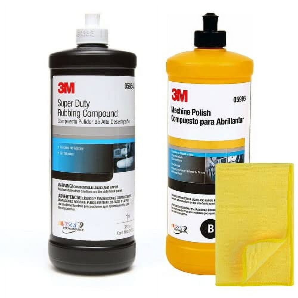 05954 3M Super Duty Rubbing Compound, 05996 3M Machine Polish, 1 Quart ...