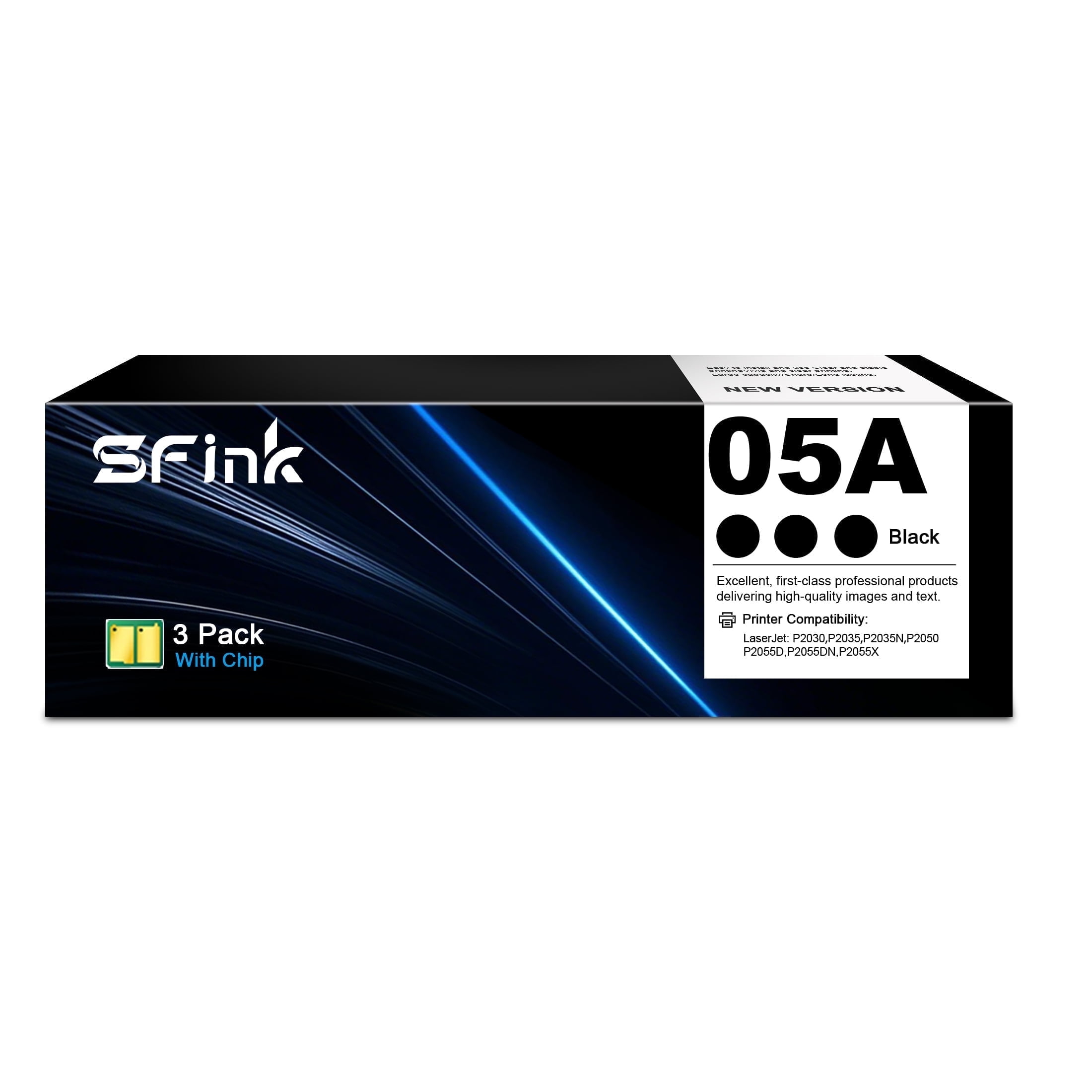 05A CE505A Toner Cartridges 3 Pack Black Compatible for HP 05A 05X for ...