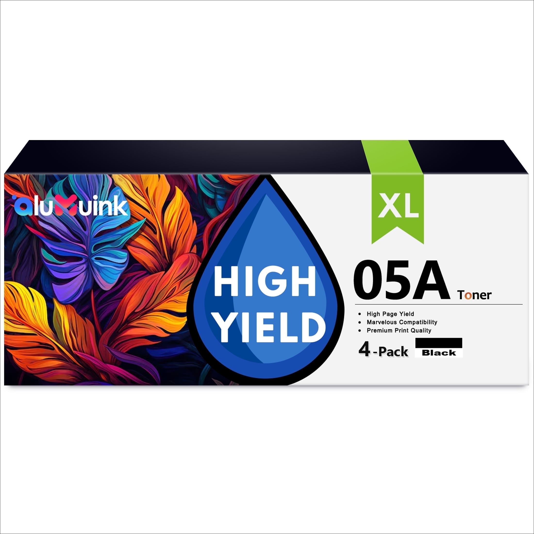 05A Toner Cartridge 4 Pack Compatible for HP 05A CE505A Black Toner ...