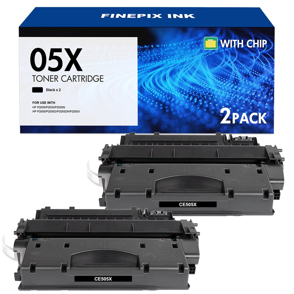 05X Black High Yield Toner Cartridge 2-Pack Compatible for HP 05A 05X ...