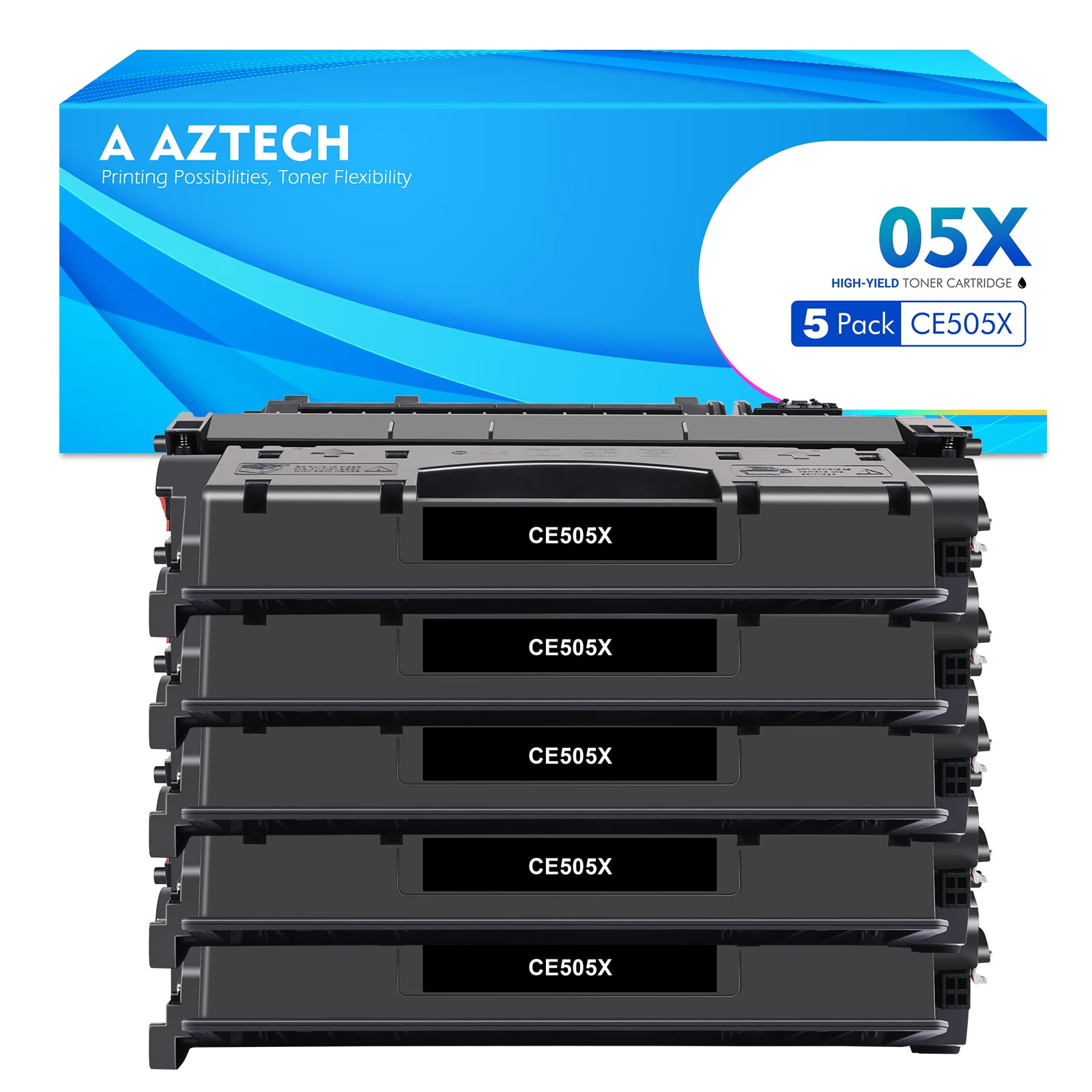 05X Toner Cartridge High Yield Compatible for HP 05A CE505A 05X CE505X ...