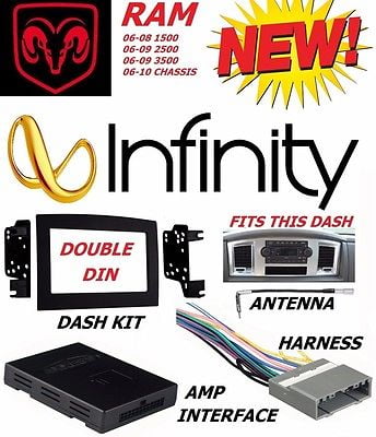 06 07 08 09 10 DODGE RAM INFINITY STEREO RADIO DOUBLE DIN INSTALLATION ...