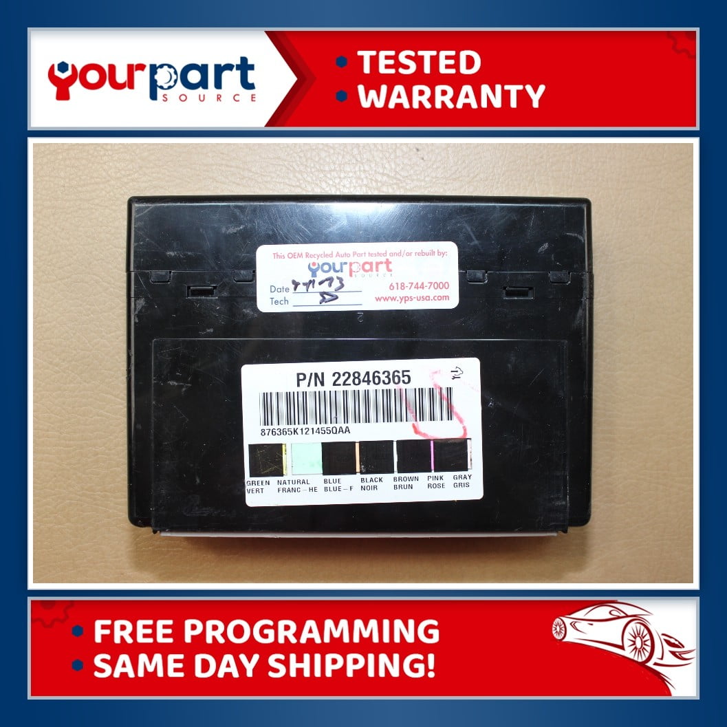 06-13 GM CHEVROLET BCM BODY CONTROL MODULE OEM 22846365 TESTED ...