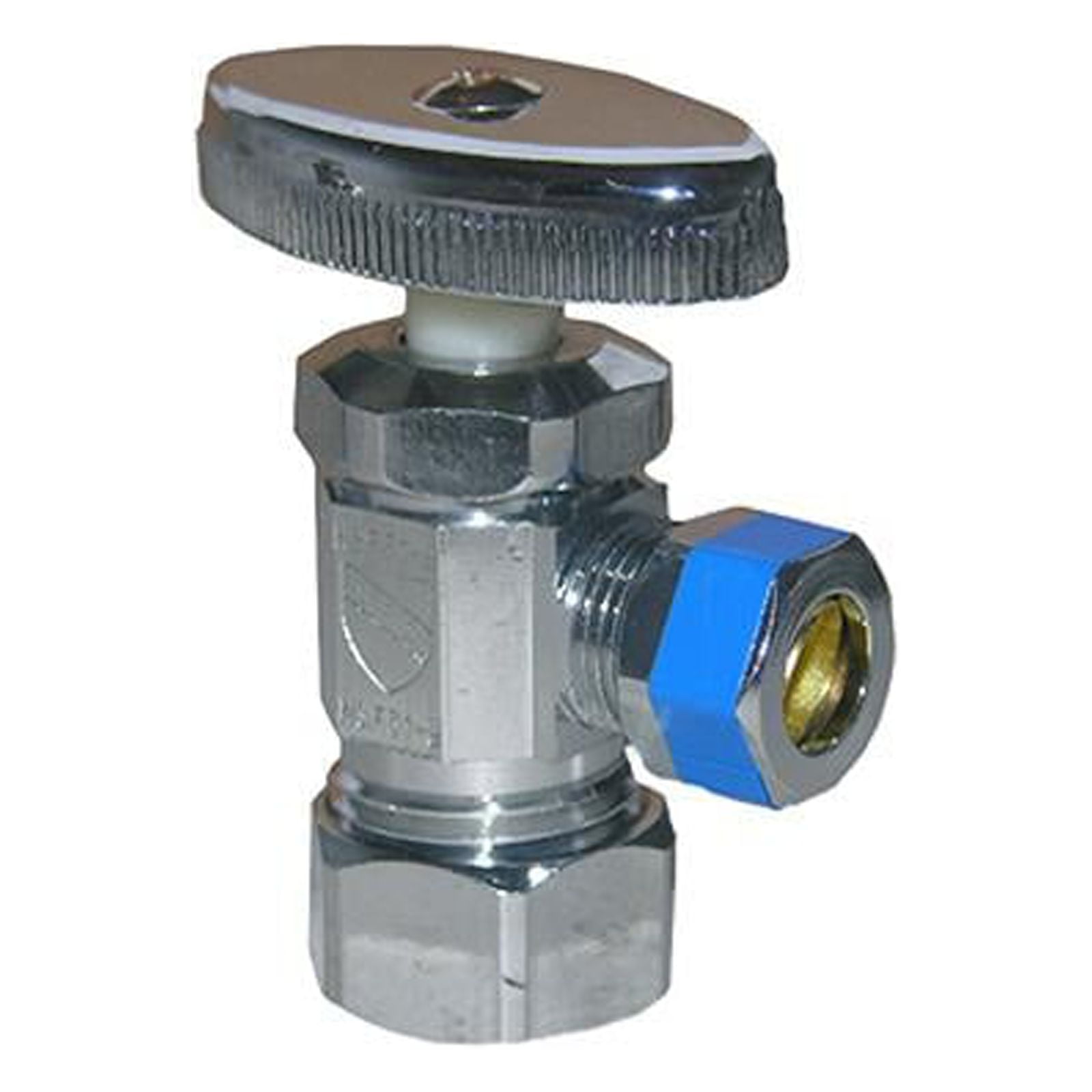 06-7253 Angle Valve, Chrome, 5/8 In. O.D. Compression Inlet x 3/8 In. O ...