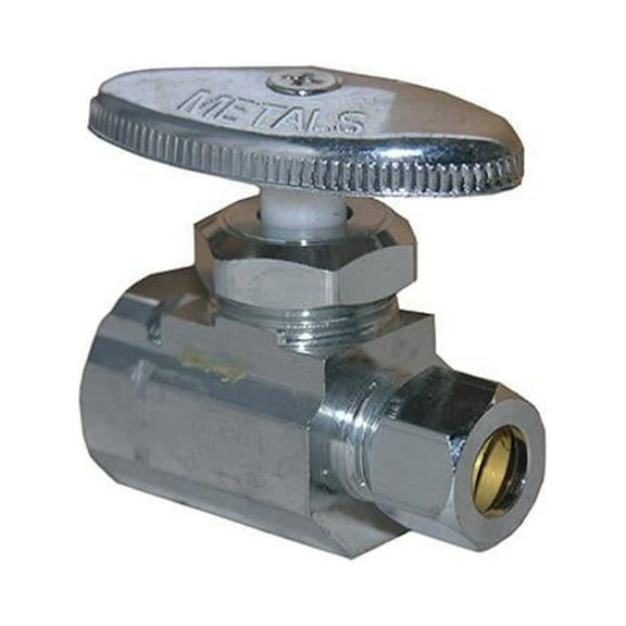 Master Plumber MP2047PCLF Angle Supply Stop Valve, 1/4 Turn, Chrome, 3/ ...