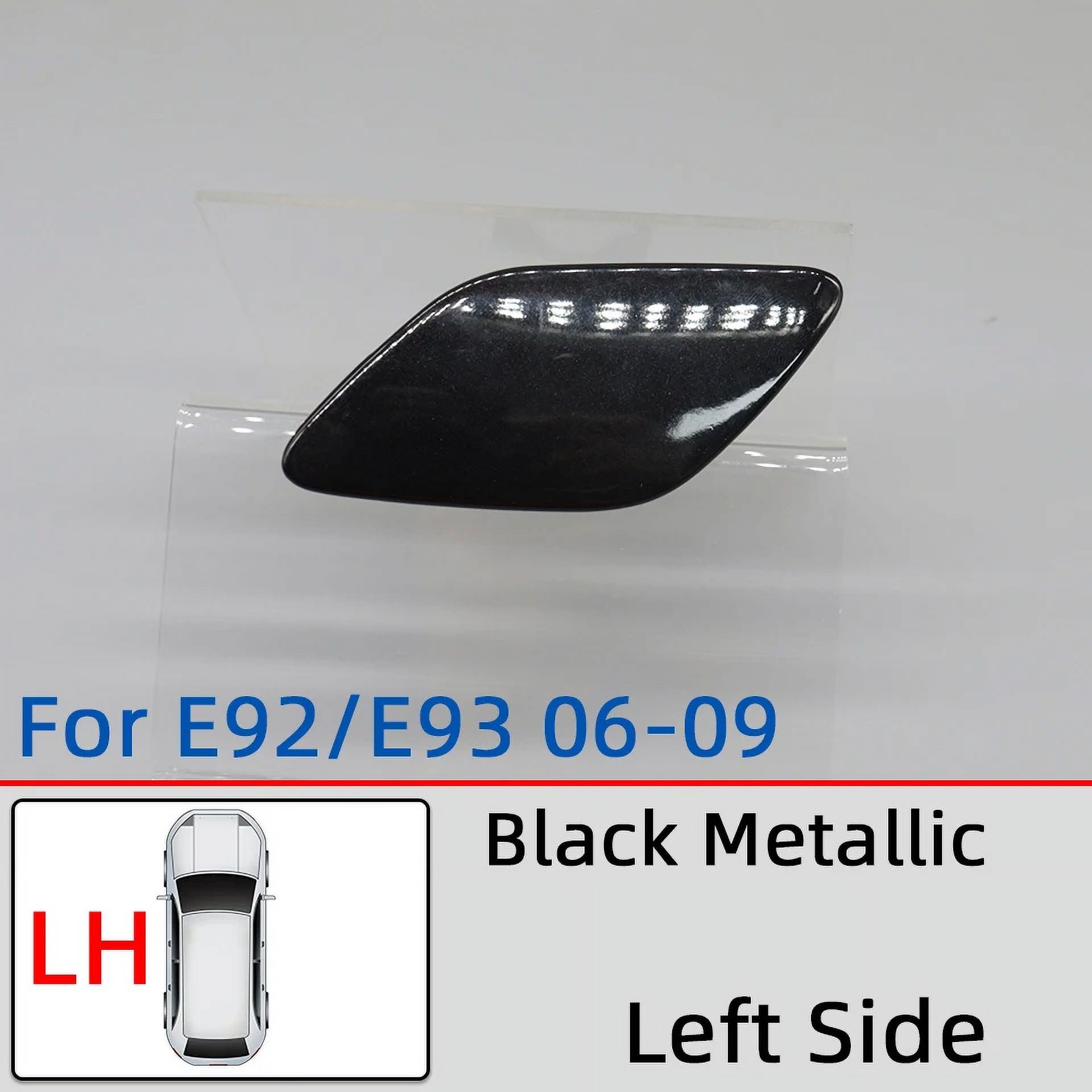 06 Black Left-Front Sauna Lamp Washer Nozzle Cap, For BMW 3 Series ...