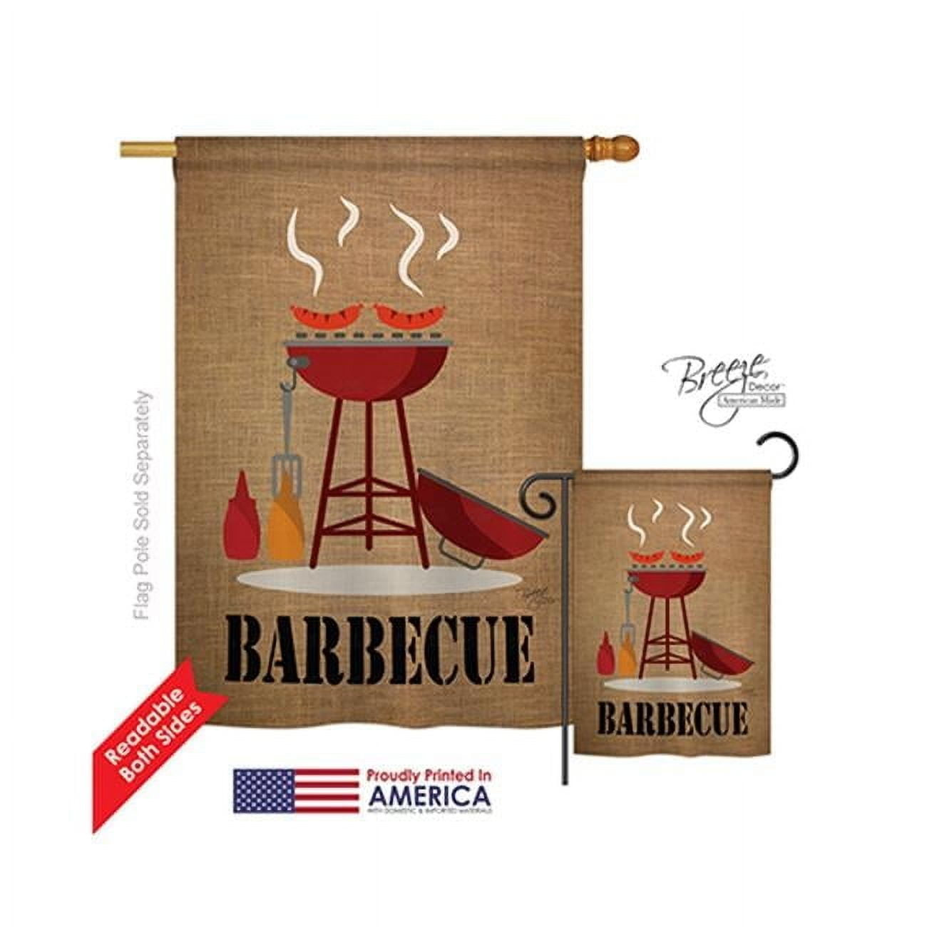 06076 Summer Barbecue 2-Sided Vertical Impression House Flag - 28 x 40 ...