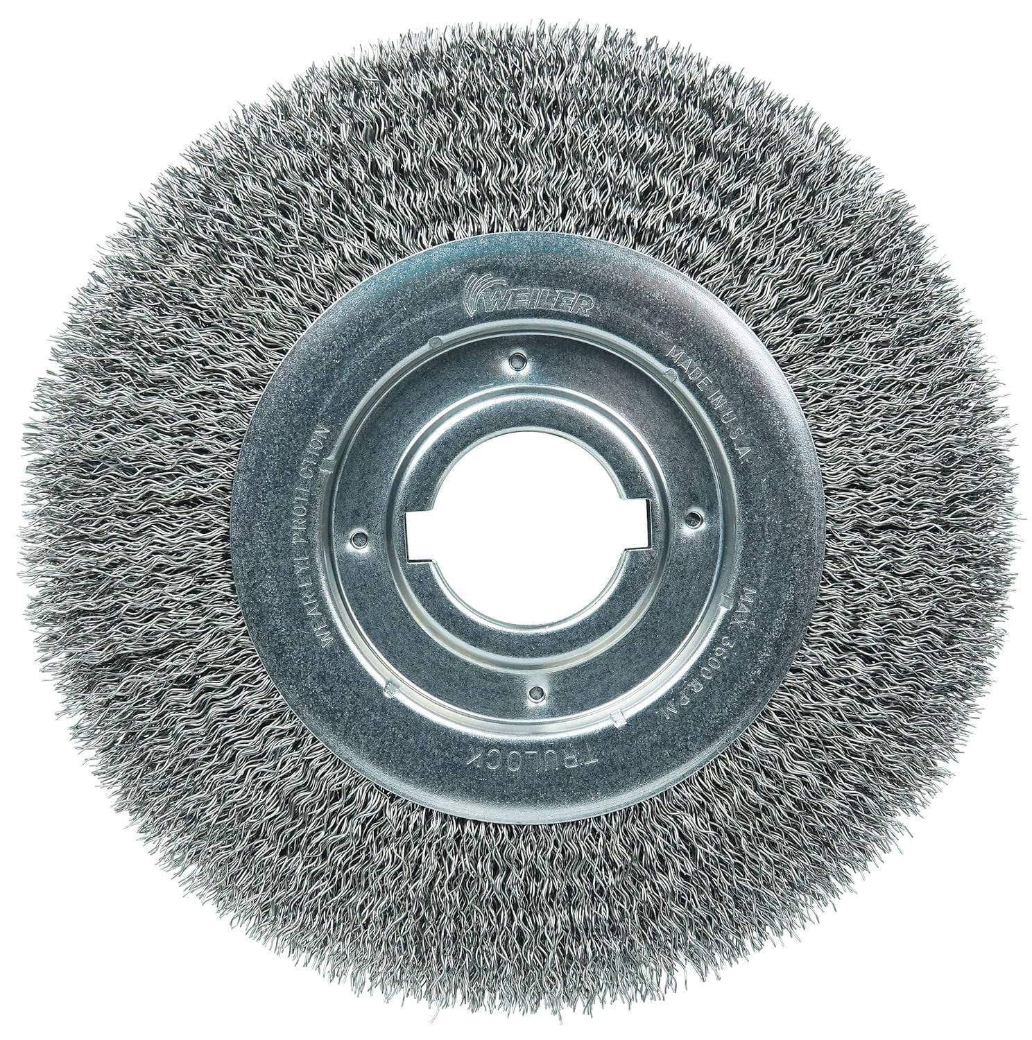 06170 10" Medium Face Crimped Wire Wheel , .020" Steel Fill, 2" Arbor ...