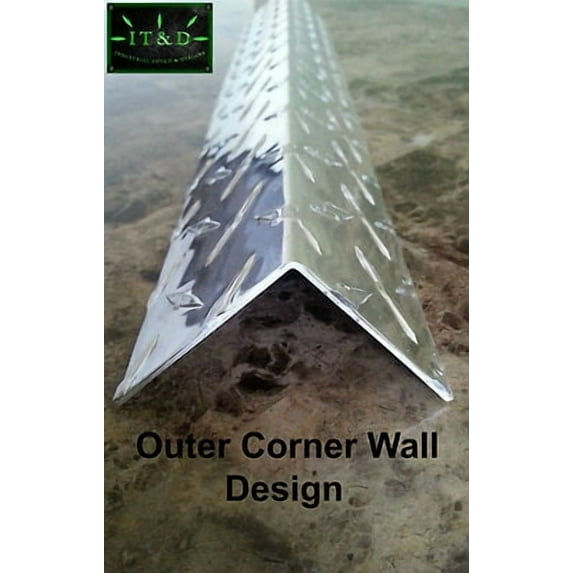 .063 (1"x 1"x 24") Aluminum Diamond Plate Tread Brite Outer Corner ...