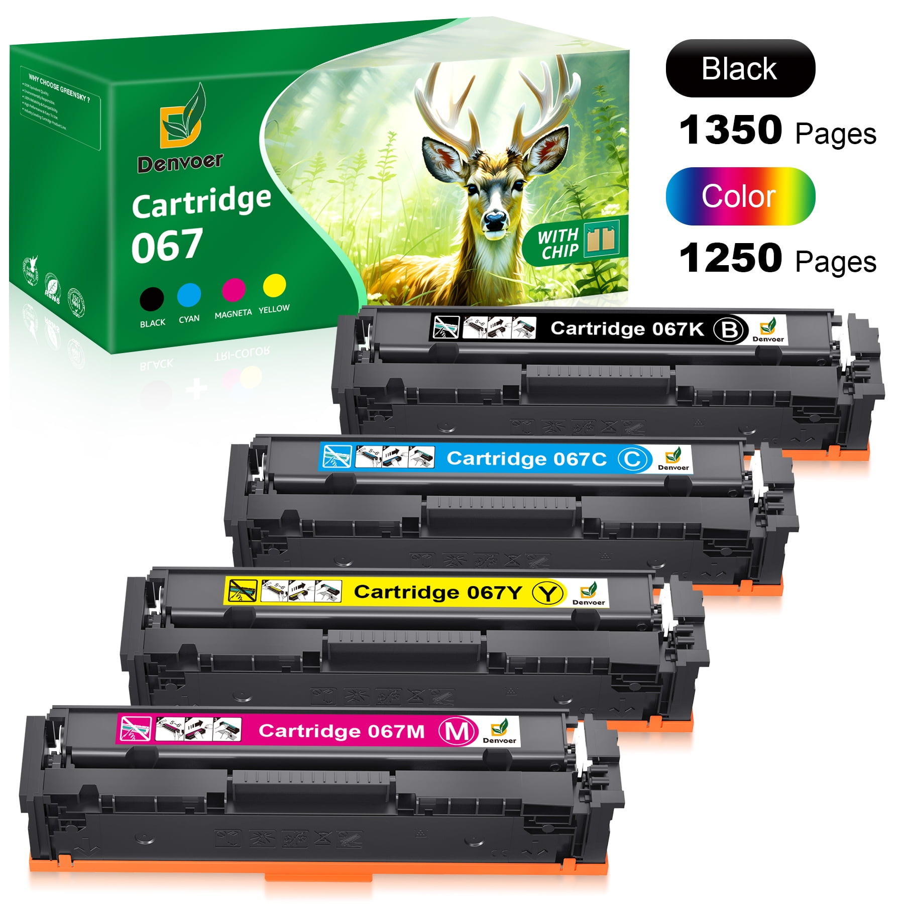 067 067H Toner Cartridge MF656Cdw Compatible Replacement for Canon 067 ...