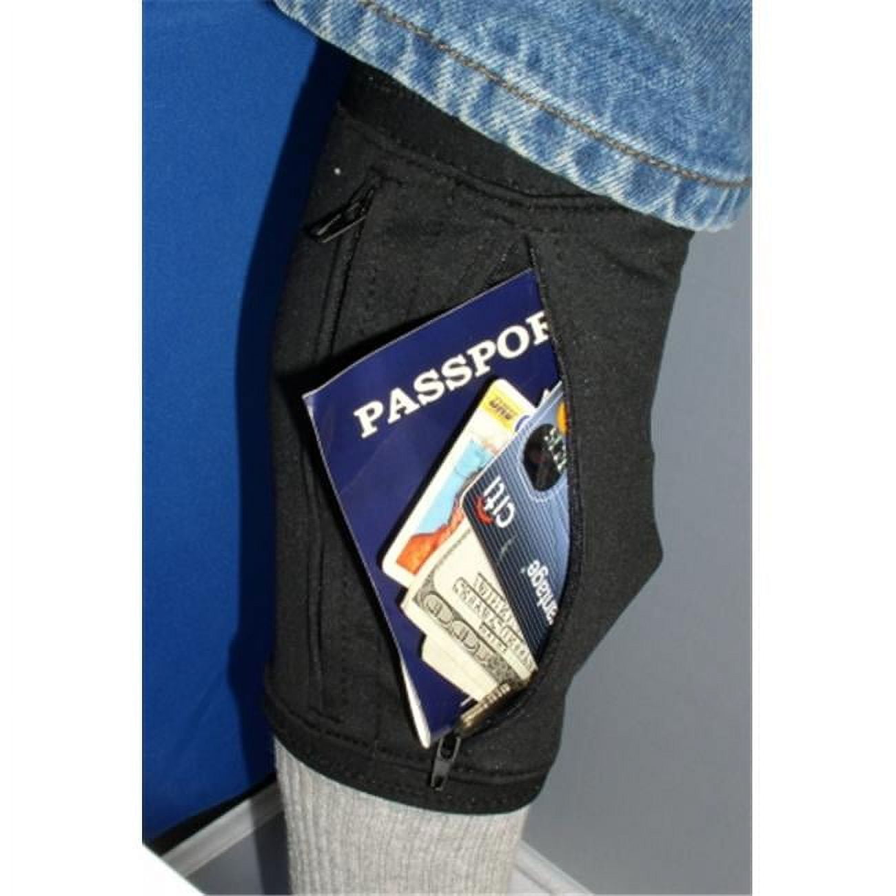 067 6 x 8 Deluxe Hidden 2-Pocket Leg Wallet, Black - Walmart.com