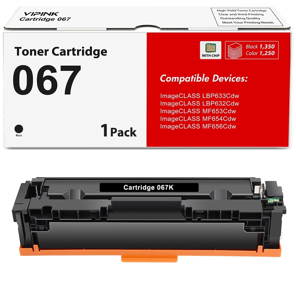Canon 067 Black Toner Cartridge, 1-Pack, Compatible for imageCLASS, LBP, MF Series Printer ...