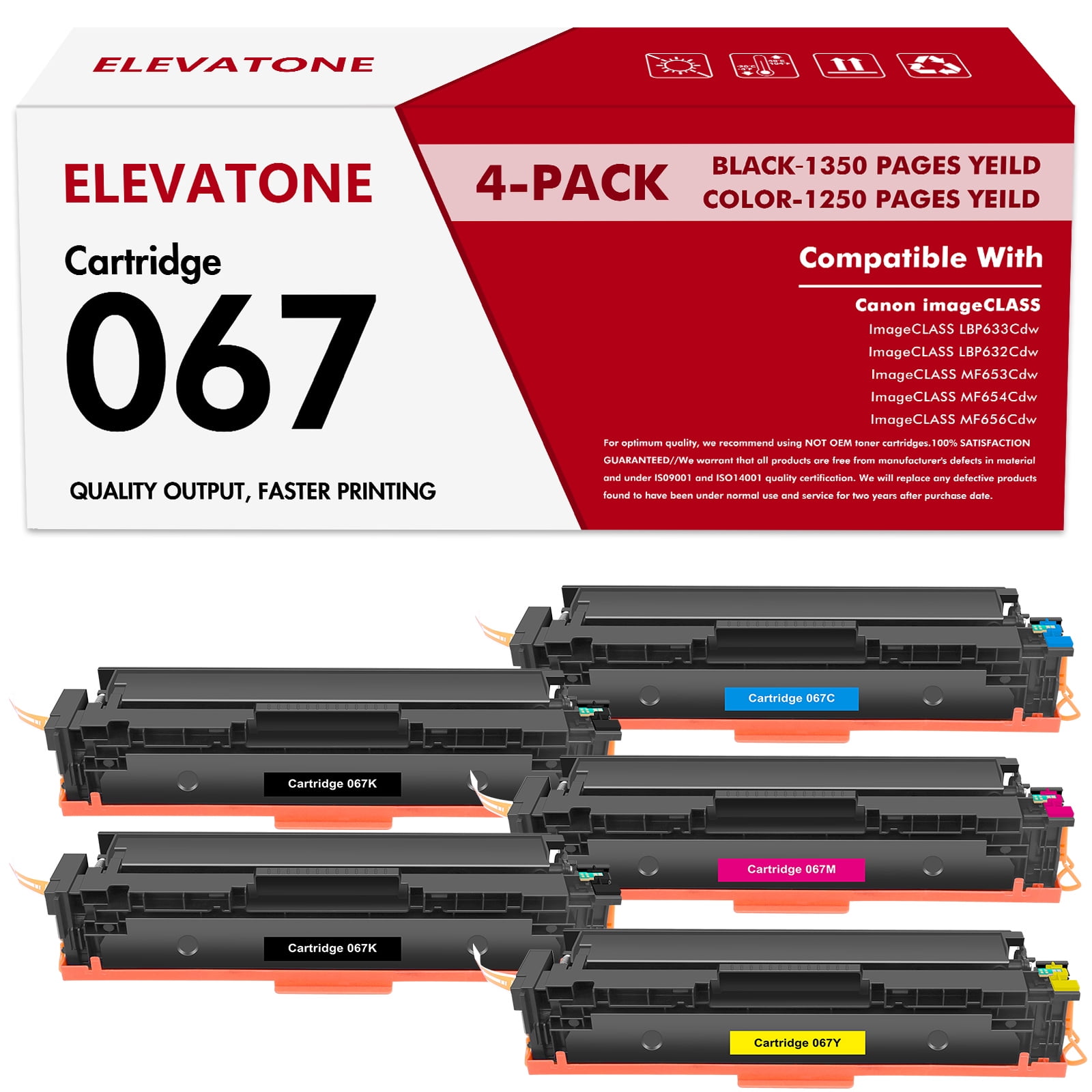 067 Toner Cartridge Compatible for Canon 067 067H CRG067 for ImageCLASS MF656Cdw MF654Cdw ...