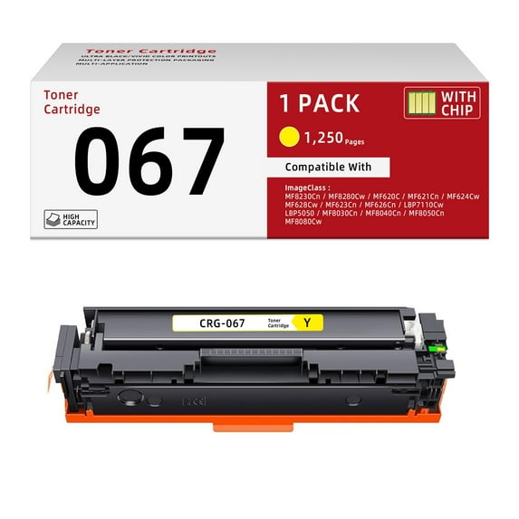 067 Toner Cartridge Compatible Replacement for Canon 067 067H CRG067 ...