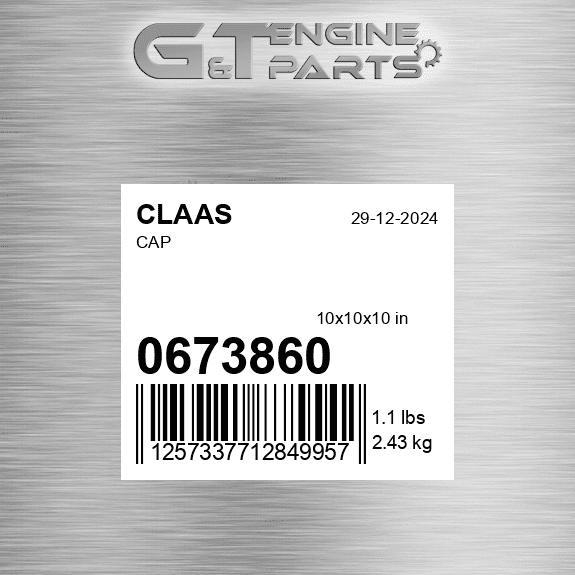 0673860 CAP fits CLAAS (New OEM) - Walmart.com