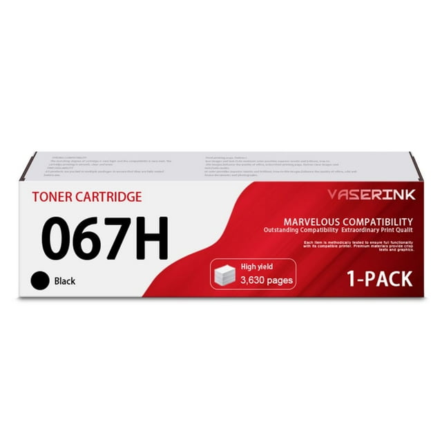 067H 067 Black Toner Cartridge, High Capacity, Replacement for Canon ...