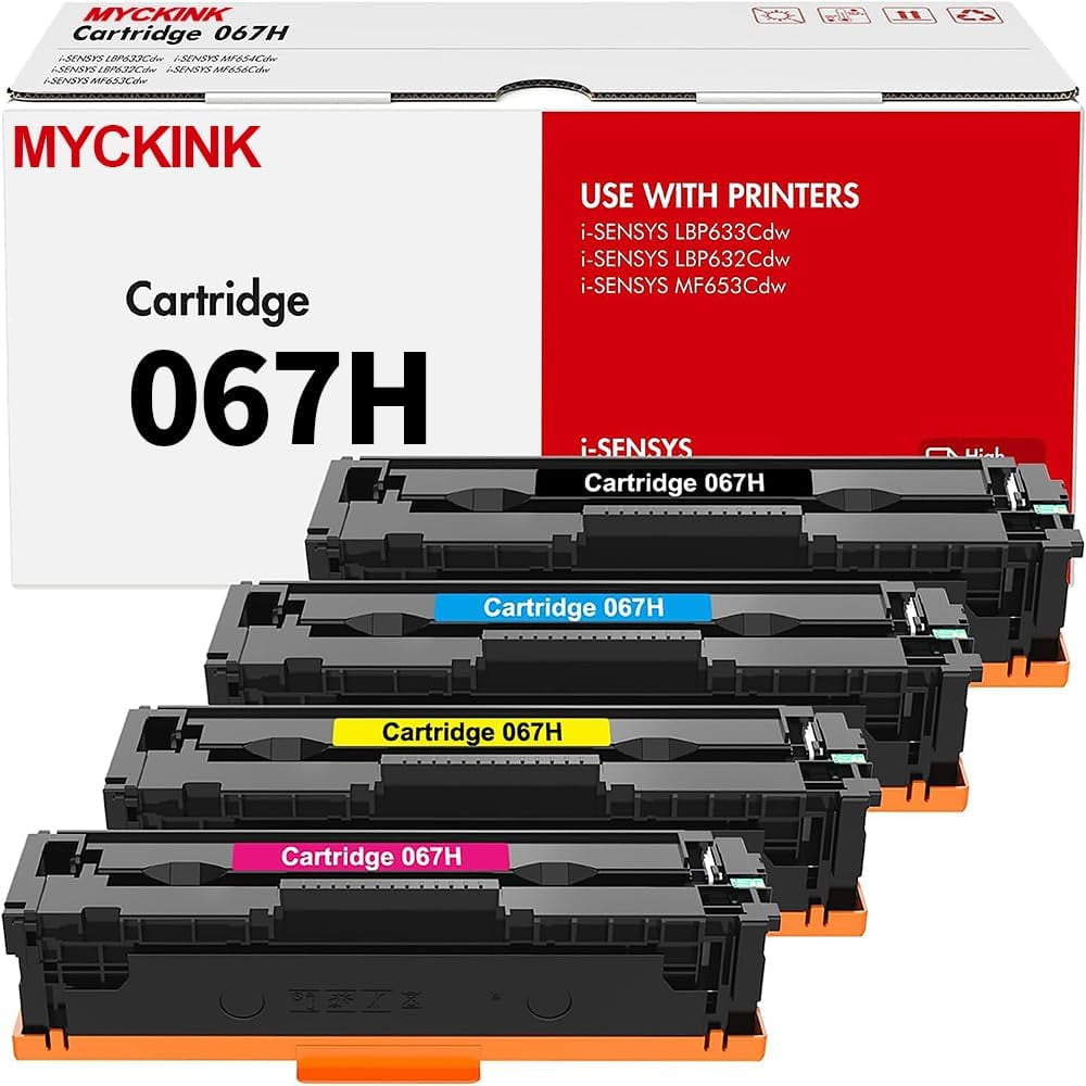 067H 067 Toner Cartridge Set 4 Pack High Yield MF656Cdw Compatible Replacement for 067H for ...