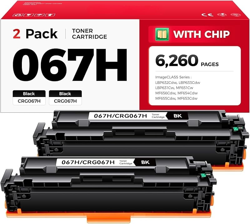 067H 067 Toner Cartridge Set (Black 2-Pack) MF656Cdw MF654Cdw High ...