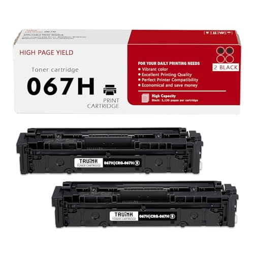 067H High Yield Toner Cartridge 2-Pack Replacement for Canon 067H CRG ...