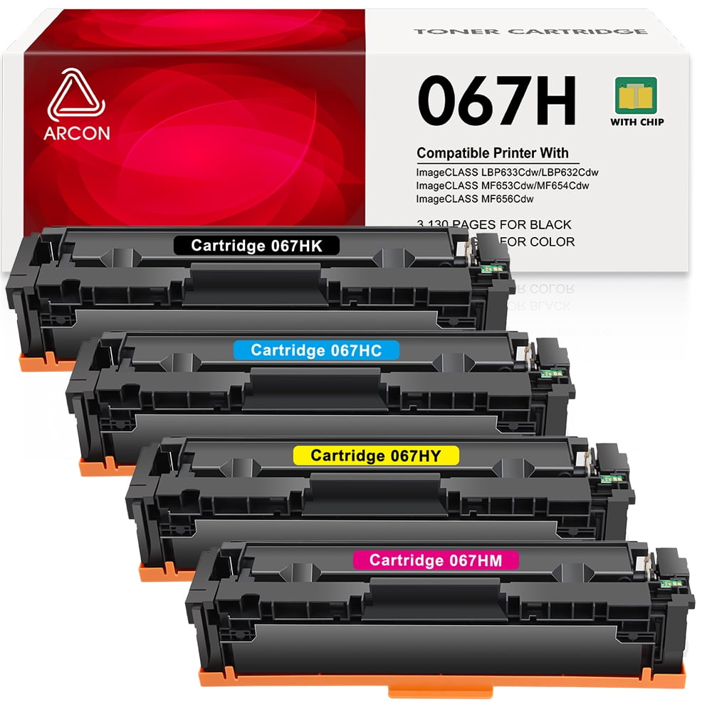 067H Toner Cartridge 4-Pack Compatible for Canon 067H 067 CRG-067H ImageCLASS MF656Cdw MF654Cdw ...