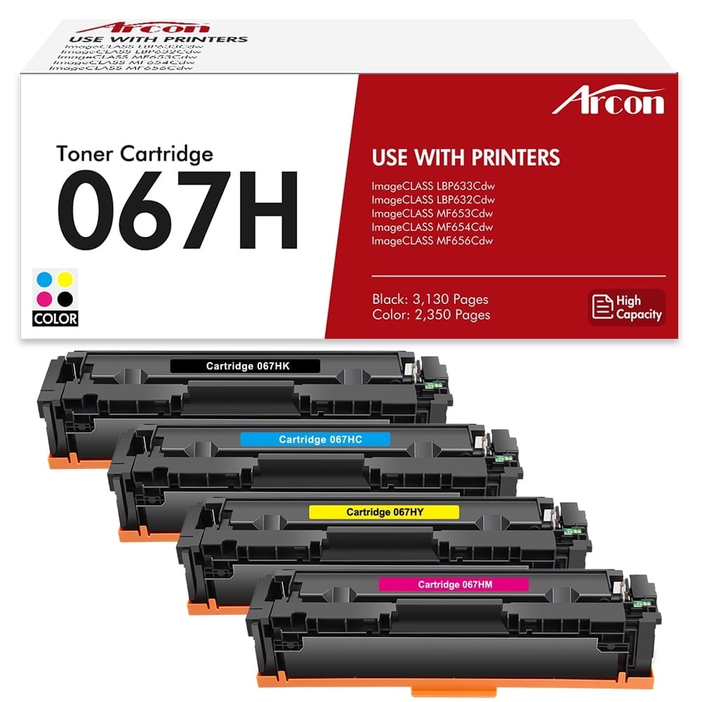 Free Shipping! Arcon Compatible Toner Cartridge Set for Canon 067H 067 ...