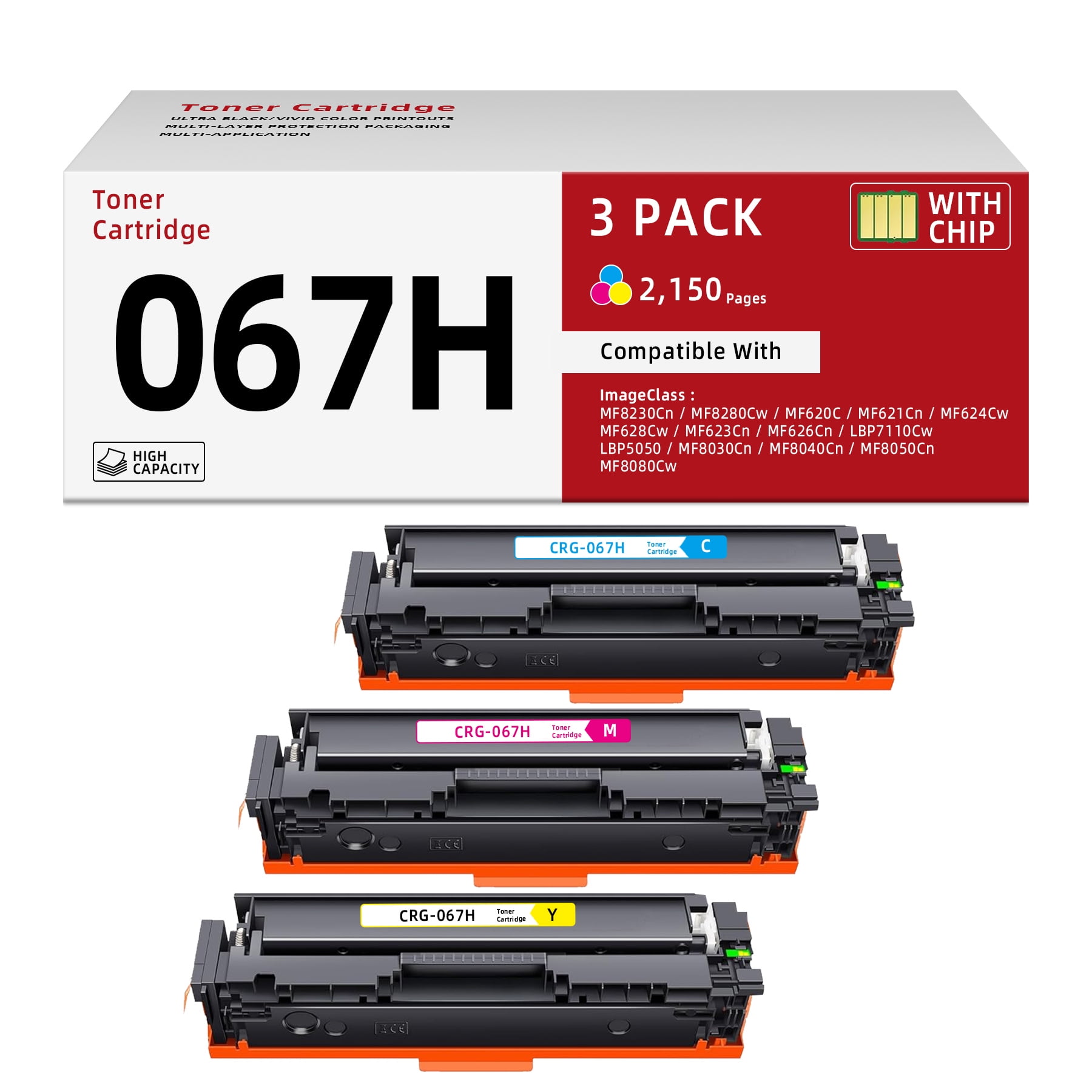 067H Toner Cartridge Compatible Replacement for Canon 067H 067H CRG067H ...