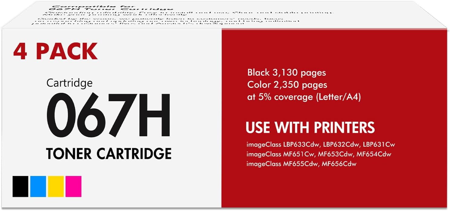 067H Toner Cartridge Set 4 Pack MF654Cdw MF656Cdw Compatible ...