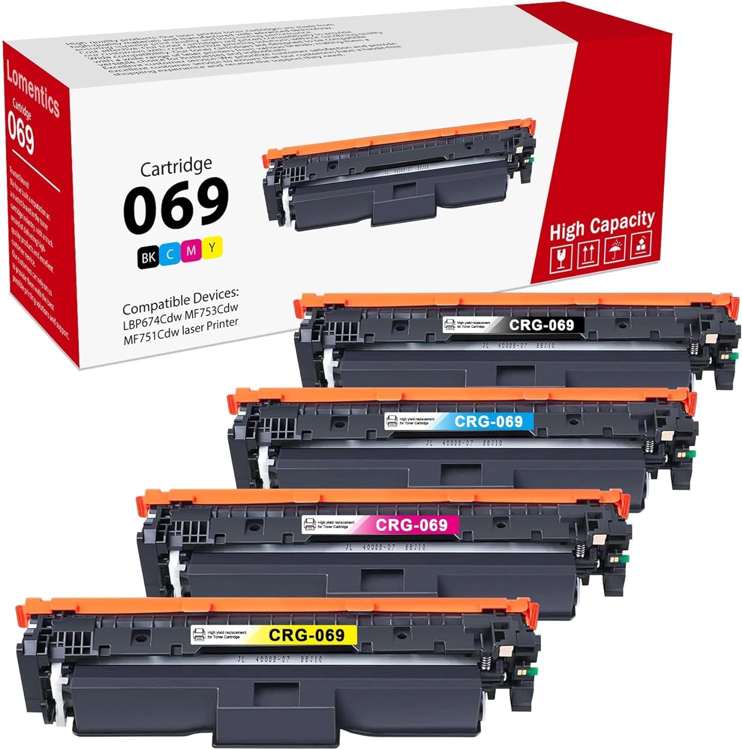 069 069H Toner Cartridge Set (4-Pack, Black Cyan Magenta Yellow ...