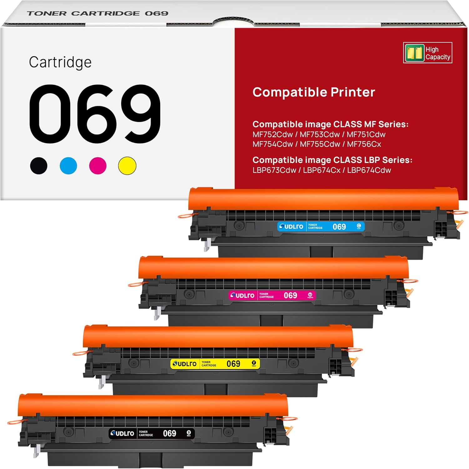 069 Toner Cartridge Set: MF753Cdw Toner Replacement for Canon 069 Toner ...