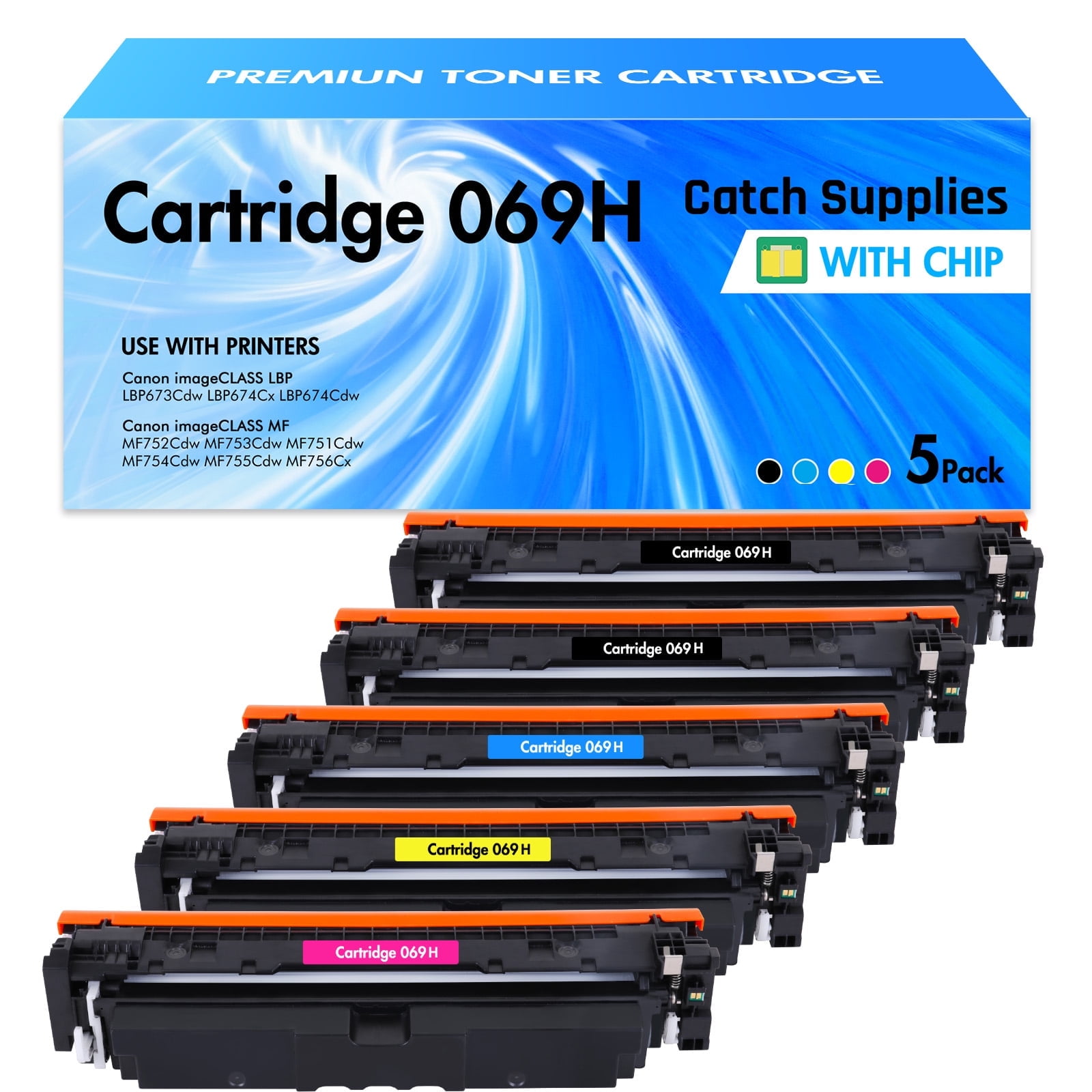 Canon 069H Toner Cartridge 5-Pack, High Yield, Compatible with ...