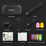 SCRIB3D P1 3D Pen - ABS & PLA Compatible, Includes 3 Colors, Stencil ...