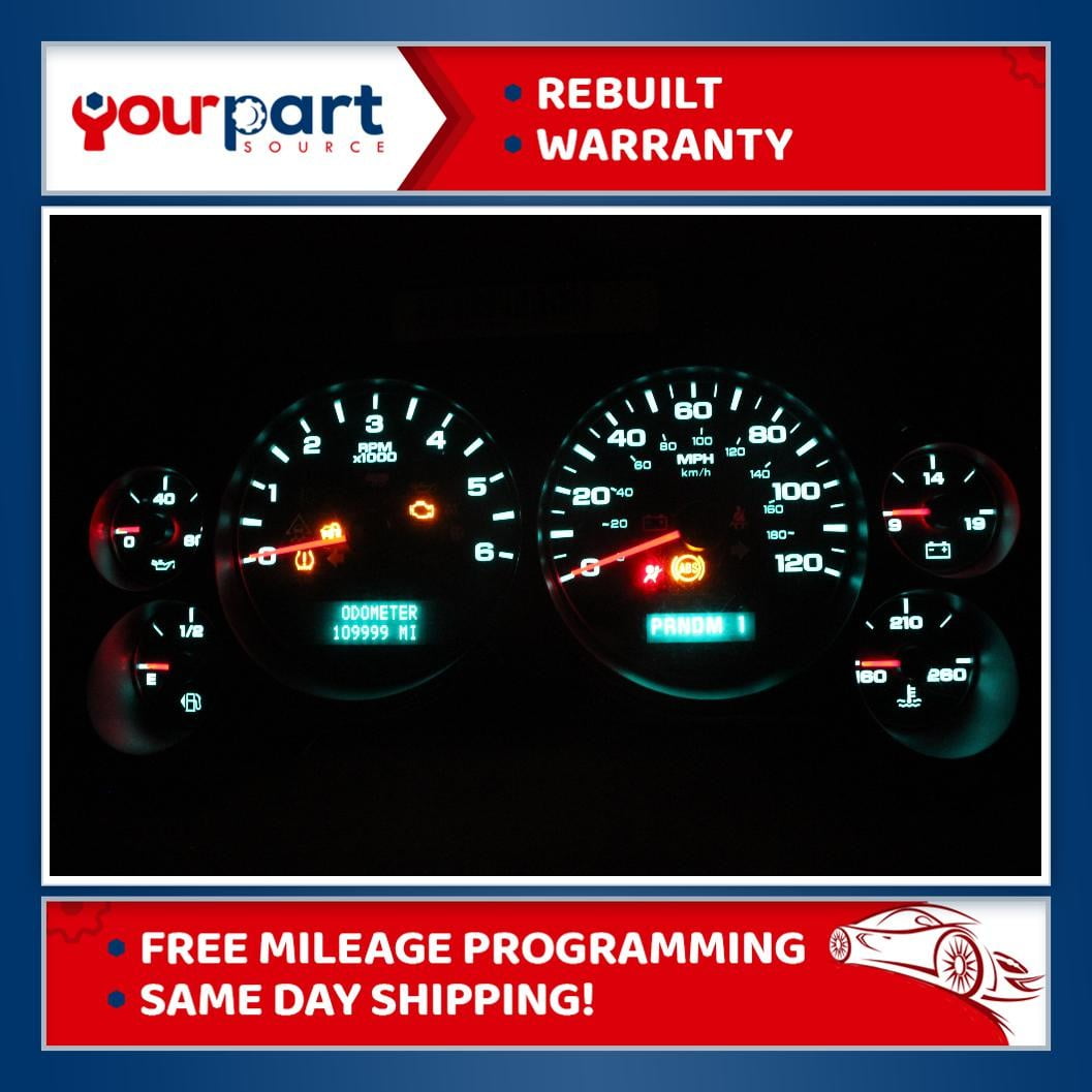 07-12 1500 2500 SIERRA SILVERADO INSTRUMENT CLUSTER SPEEDOMETER ...