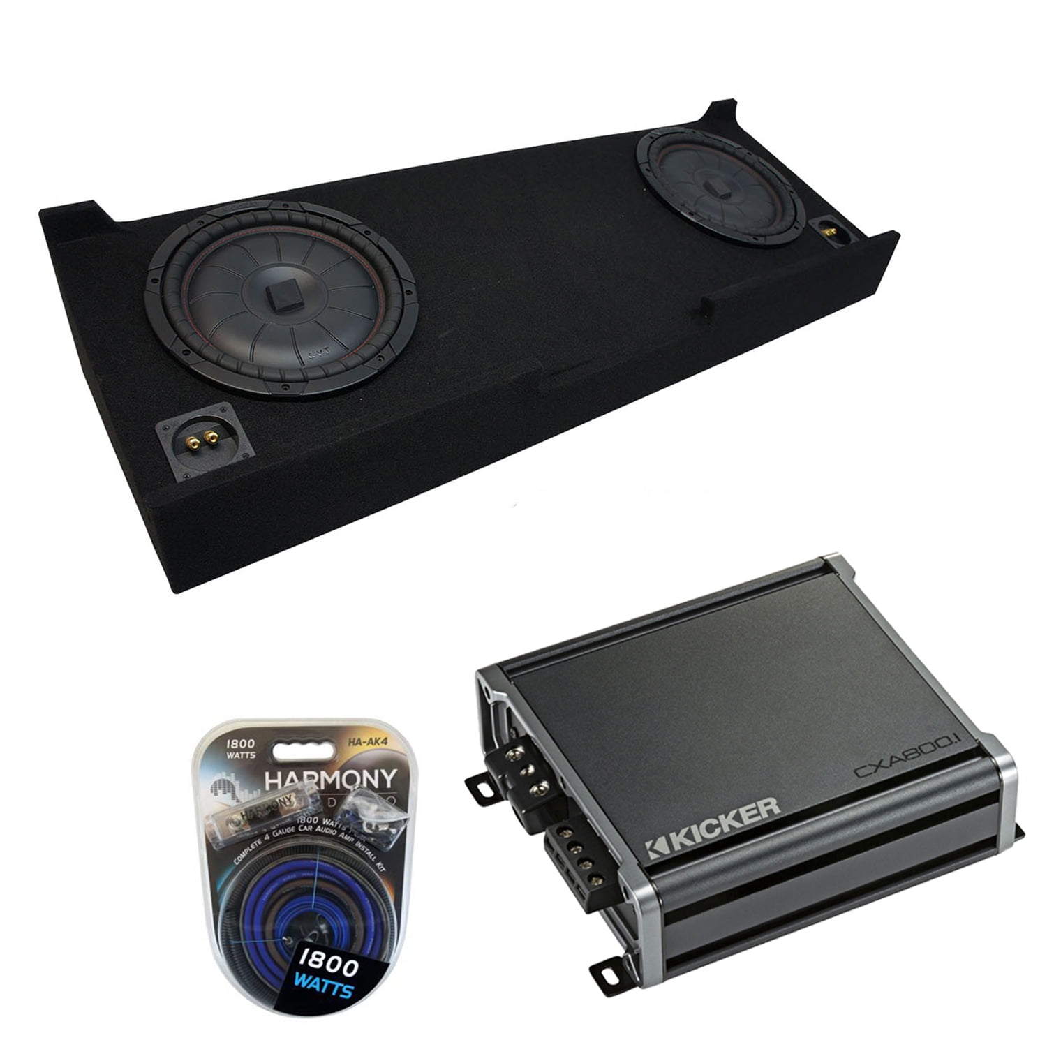 07-13 Chevy Silverado Crew Cab Truck Kicker CompVT CVT10 Dual 10 Sub ...