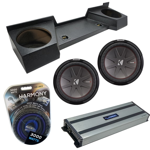 07-13 Chevy Silverado Ext Cab Kicker CWR12 Dual 12 Rhino Sub Box HA ...