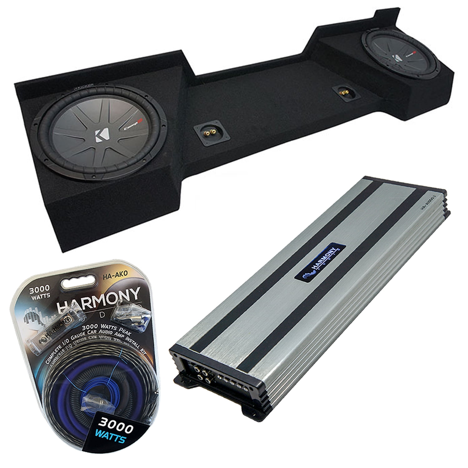 07-13 Chevy Silverado Ext Cab Kicker CompR CWR10 Dual 10 Sub Box HA ...