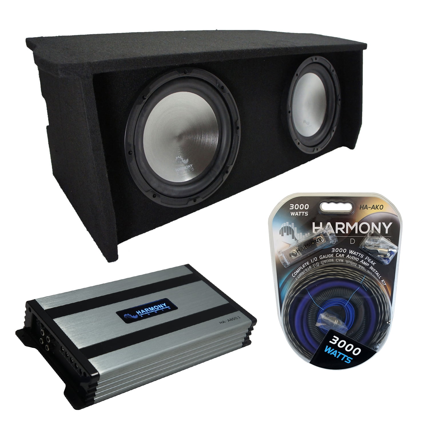 07-18 Jeep Wrangler 2 Door Dual 12" Enclosure Harmony HA-A122 Sub Box ...