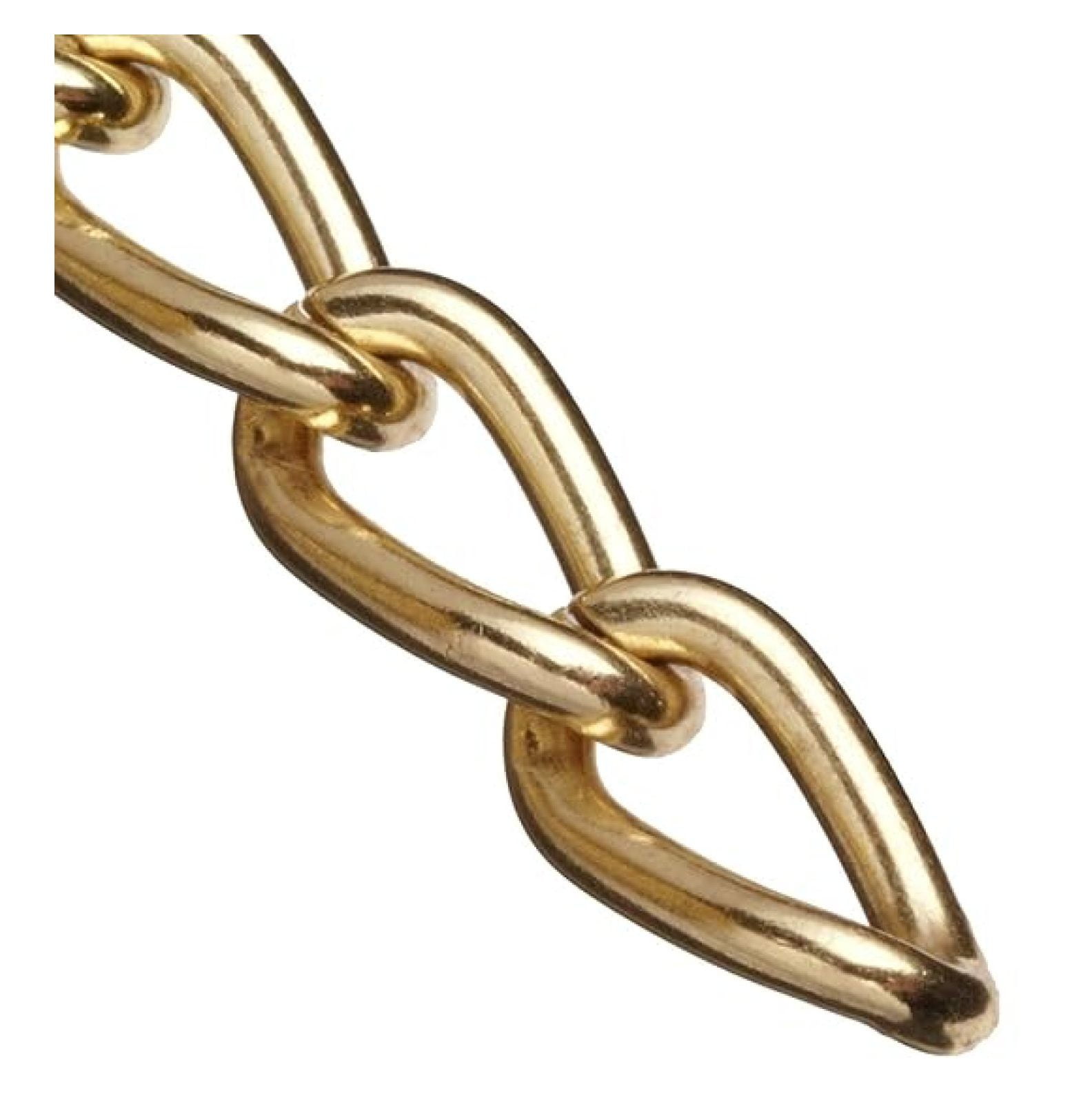 0712017 and Chain, Brass Plated, #200 Trade, 0.079" Diameter, 12 lbs Load Capacity, 49 Feet Mini ...