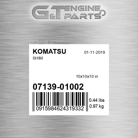 07139-01002 SHIM fits KOMATSU (New OEM) - Walmart.com