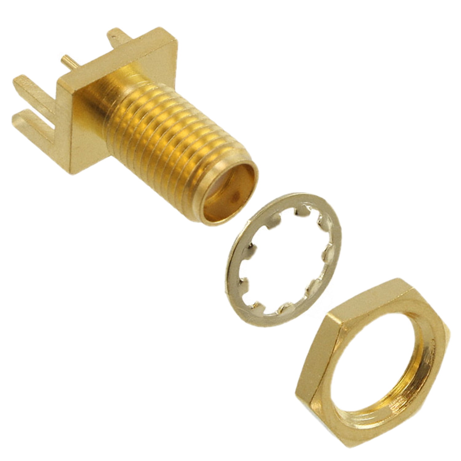 0732511290 SMA Connector Jack, Female Socket 50 Ohms Board Edge, End ...