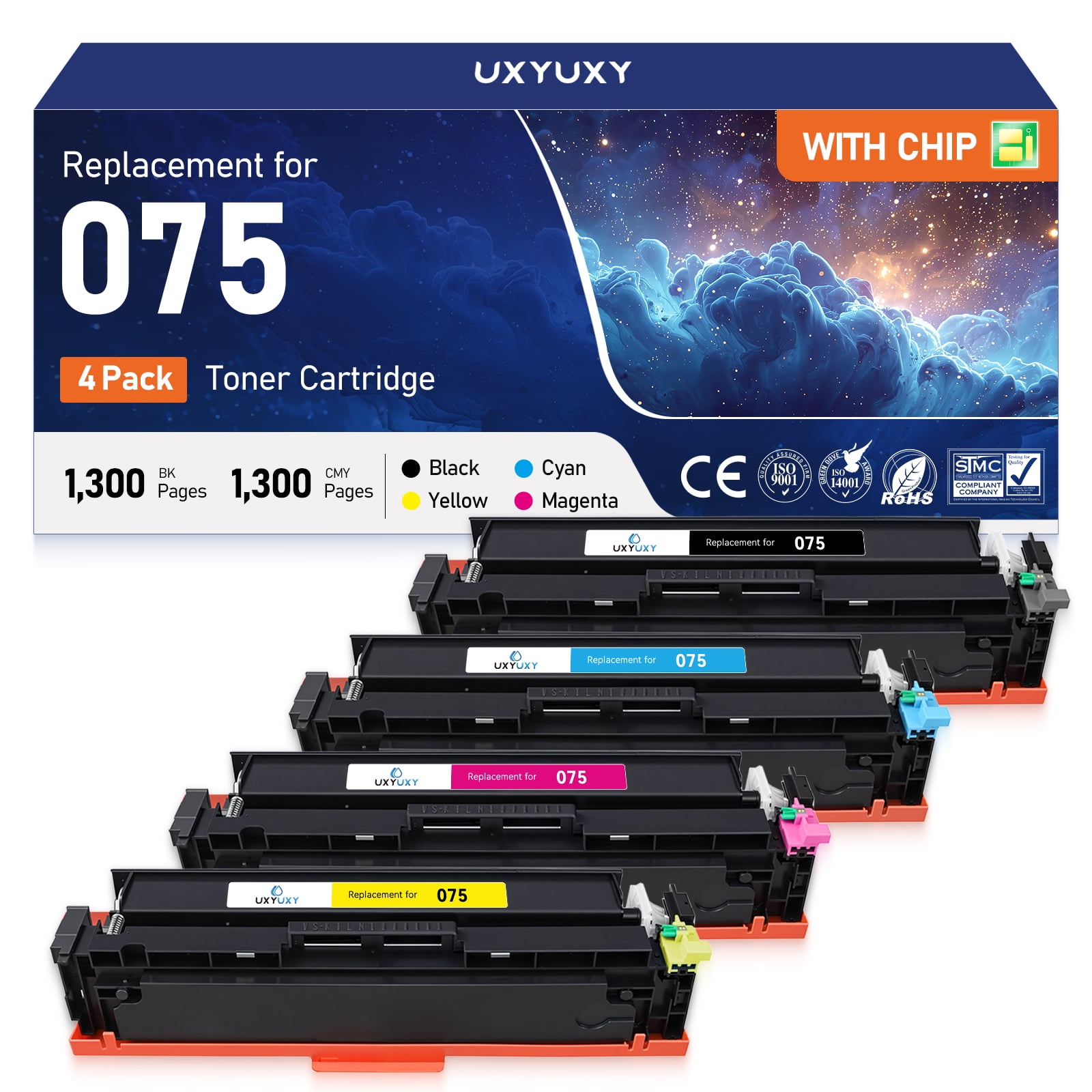 075 Toner Cartridge with New Chip Compatible for Canon 075 075H Toner ...
