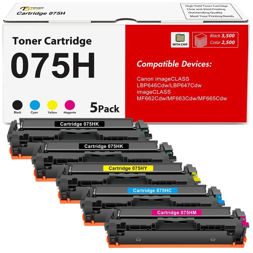 075H 075 Toner Cartridge With Chip Compatible for Canon 075H 075 Toner ...