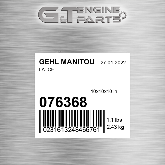 076368 LATCH fits Gehl Manitou (New OEM) - Walmart.com