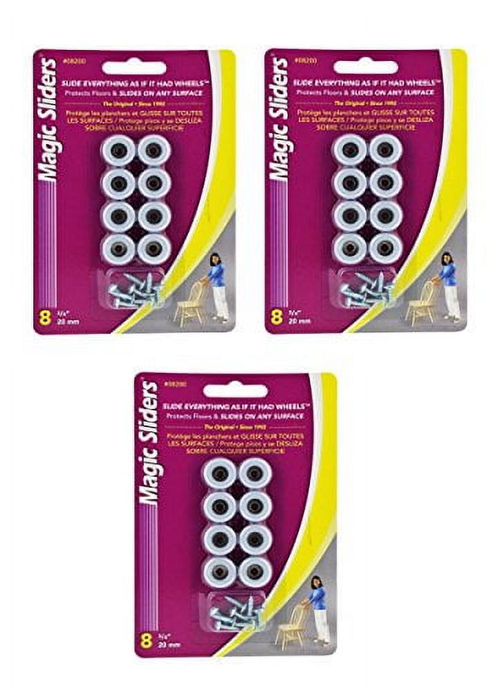 08200 ¾ inch Round Screw on Floor Sliding Discs- 8 Count (Pack of 3 ...