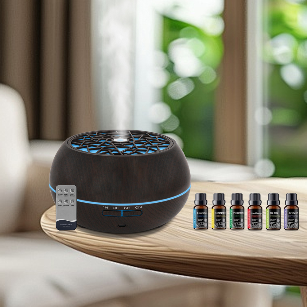 0827 550ml Aromatherapy Diffuser with 6 Oils Auto Timer & Soothing Mood ...